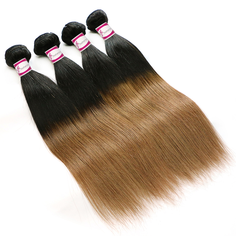 Ombre Hair Straight Brazilian hair-dark brown ombre 1B/30 Color